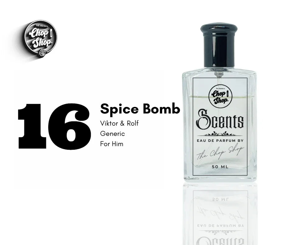 16. Spice Bomb 50ml (Him) – The Chop Shop Scents